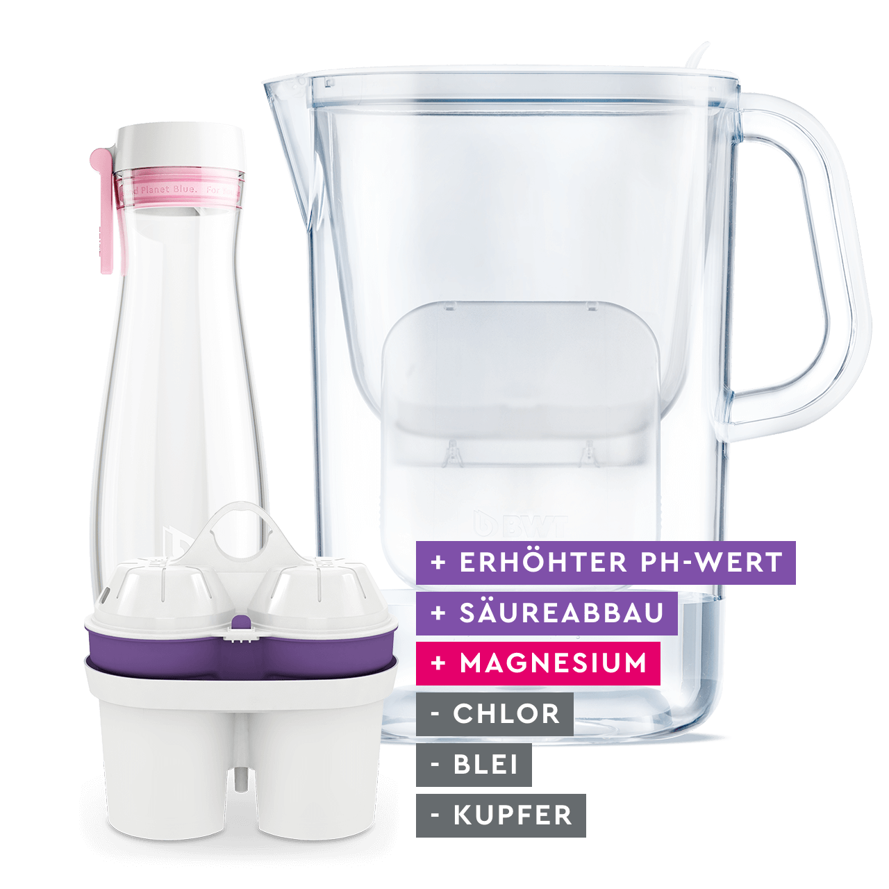 Tischwasserfilter BWT AQUAlizer Home für gefiltertes Leitungswasser von ...