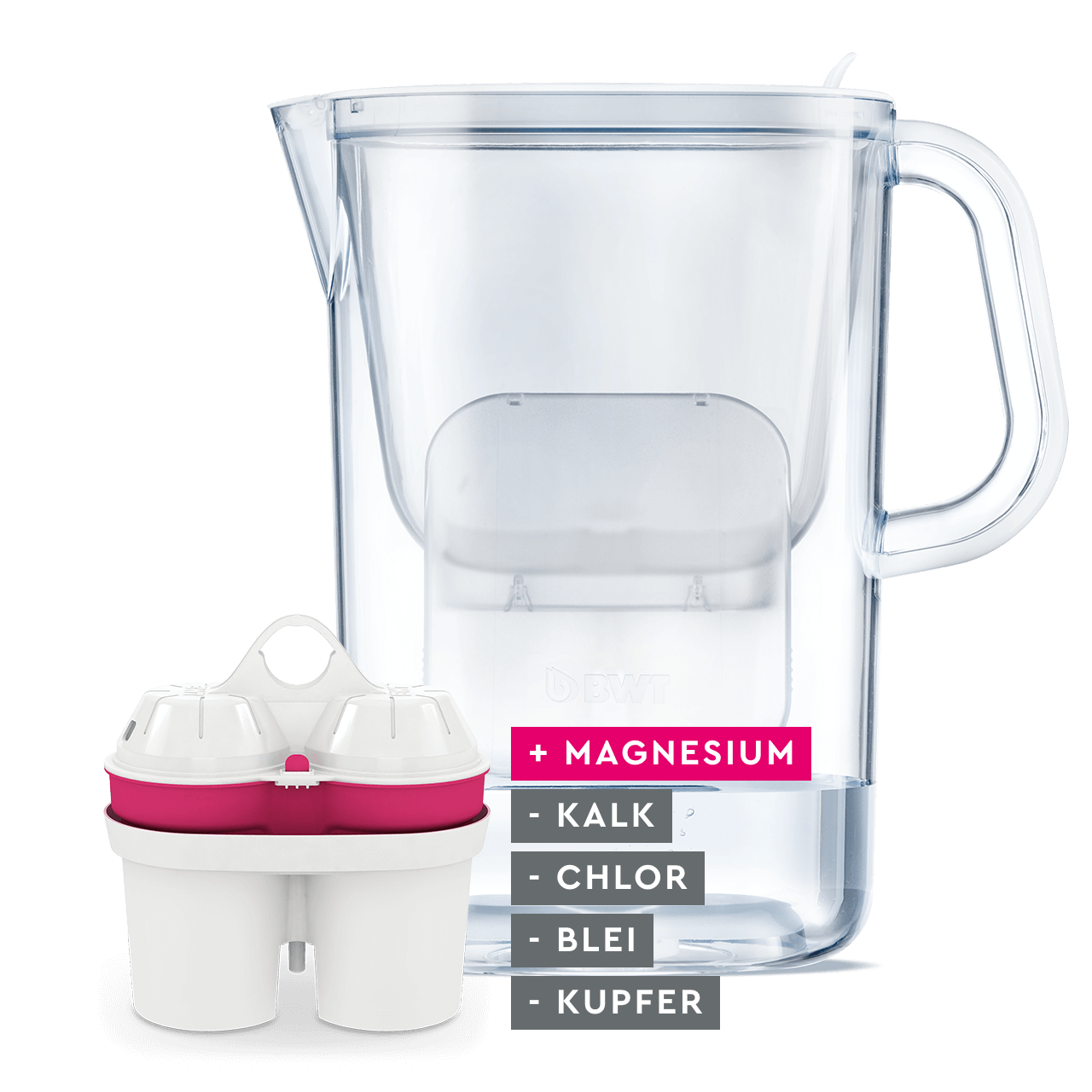 BWT Wasserfilter für mineralisiertes Trinkwasser aus der Kanne