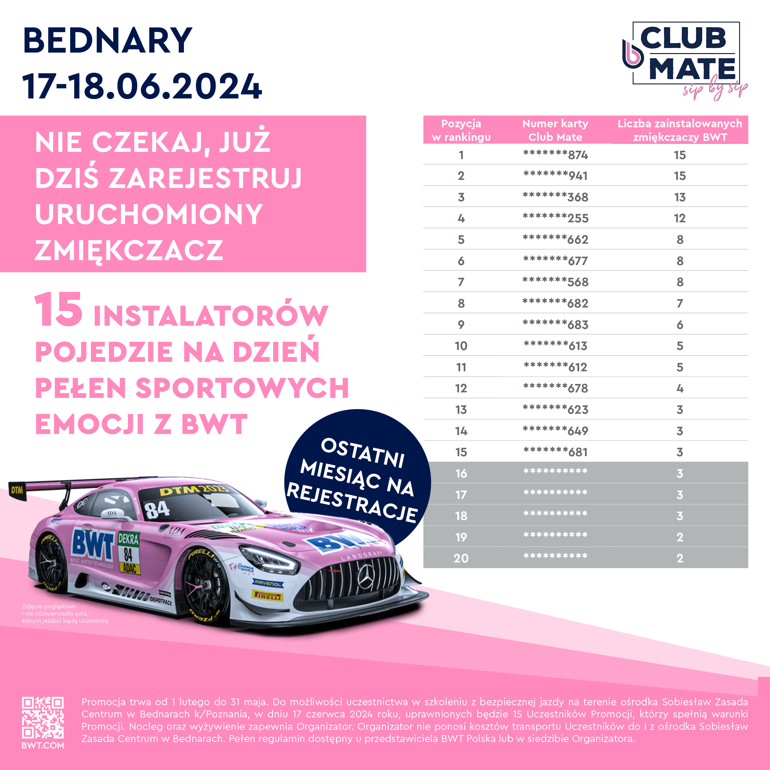 Program BWT CLUB MATE - BWT