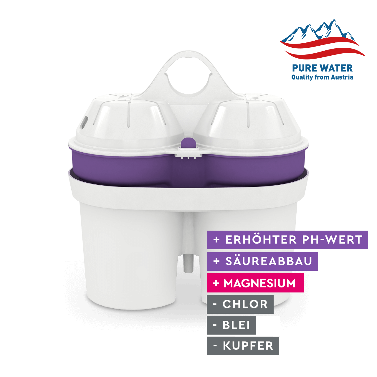 BWT filter cartridges for water filters and water dispensers